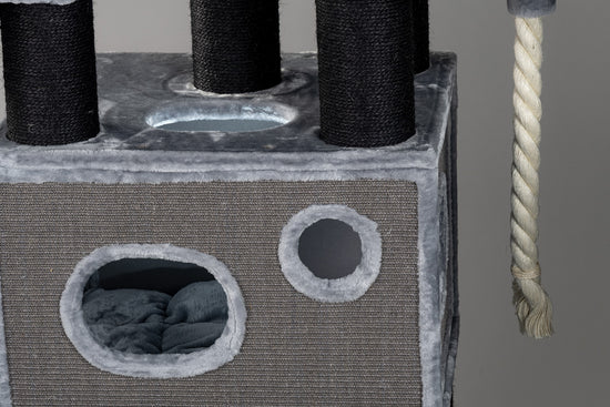 Cat Tree for large cats Royal Cat Palace (Blackline Light Grey ...