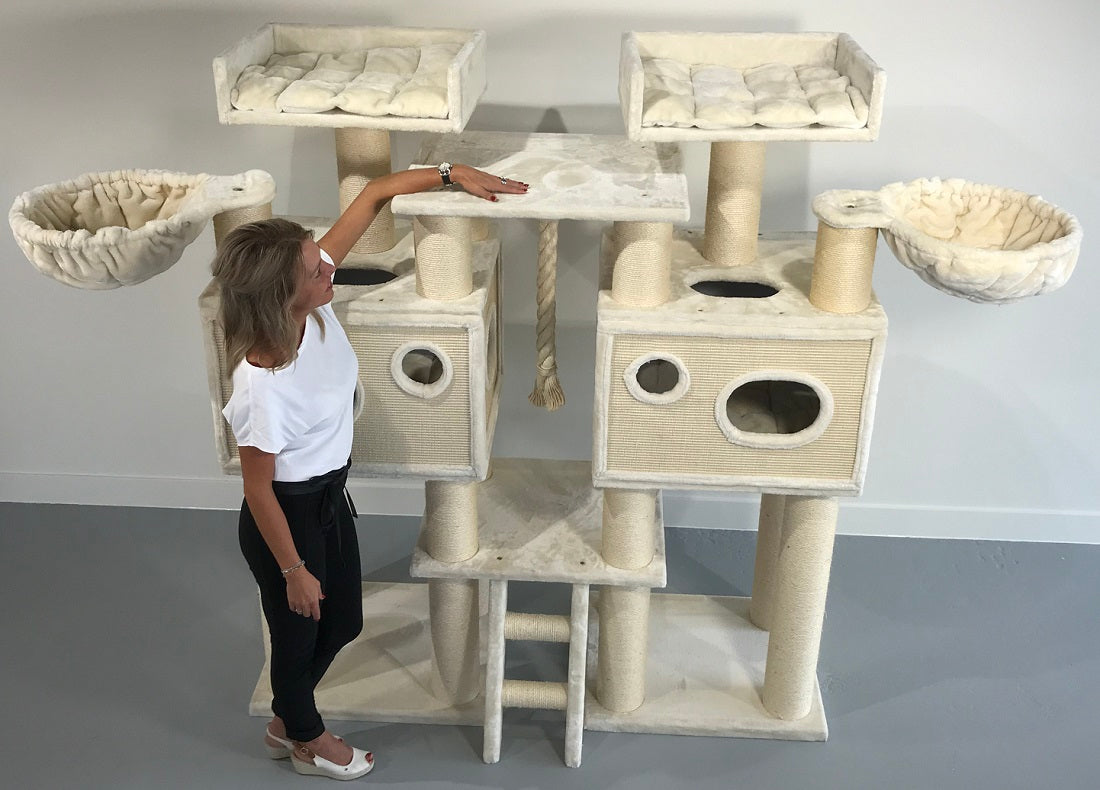 Cat Tree for large cats Royal Cat Palace (Beige) - CatTreeKing USA ...