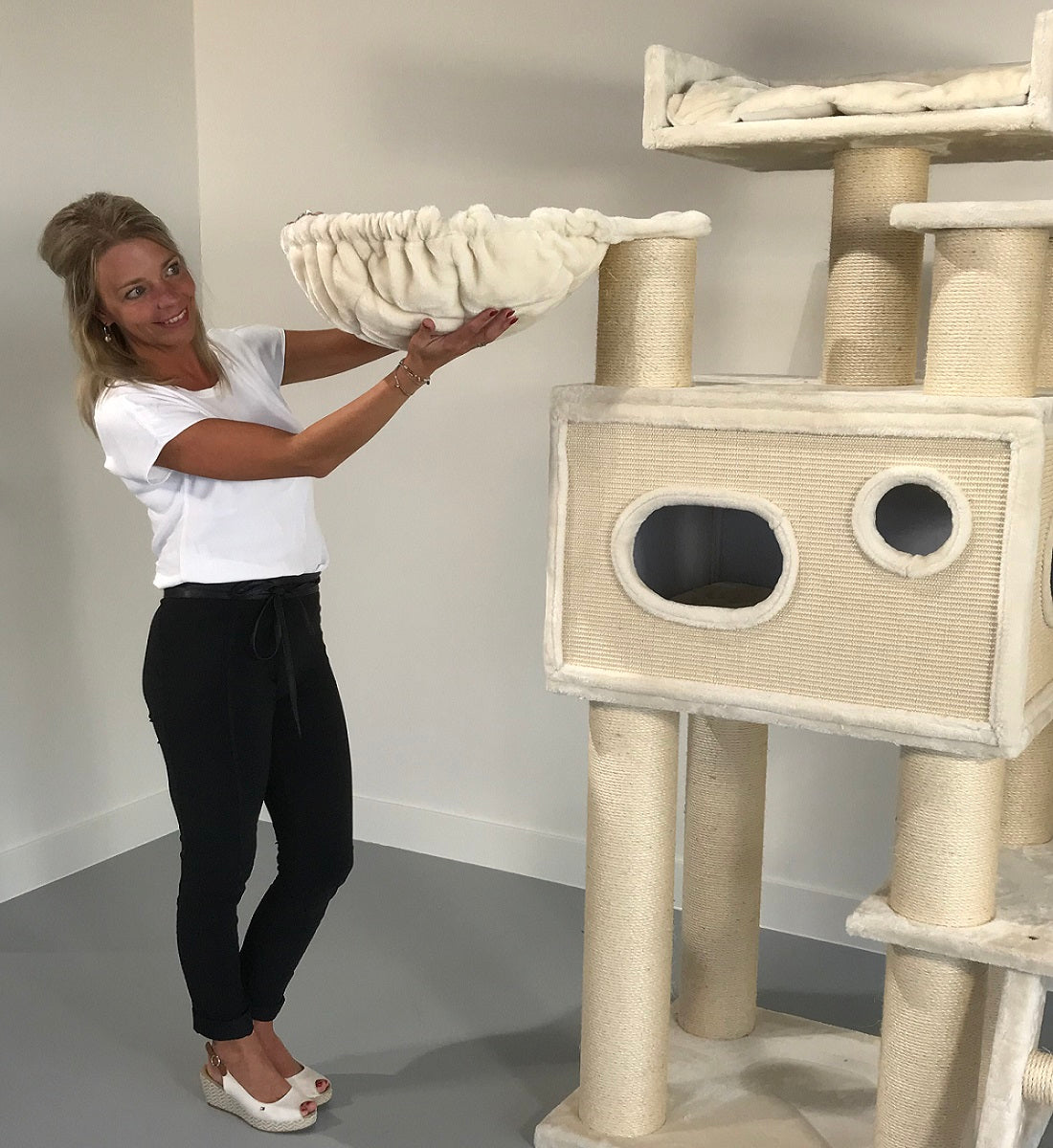 Cat Tree for large cats Royal Cat Palace (Beige) - CatTreeKing USA ...