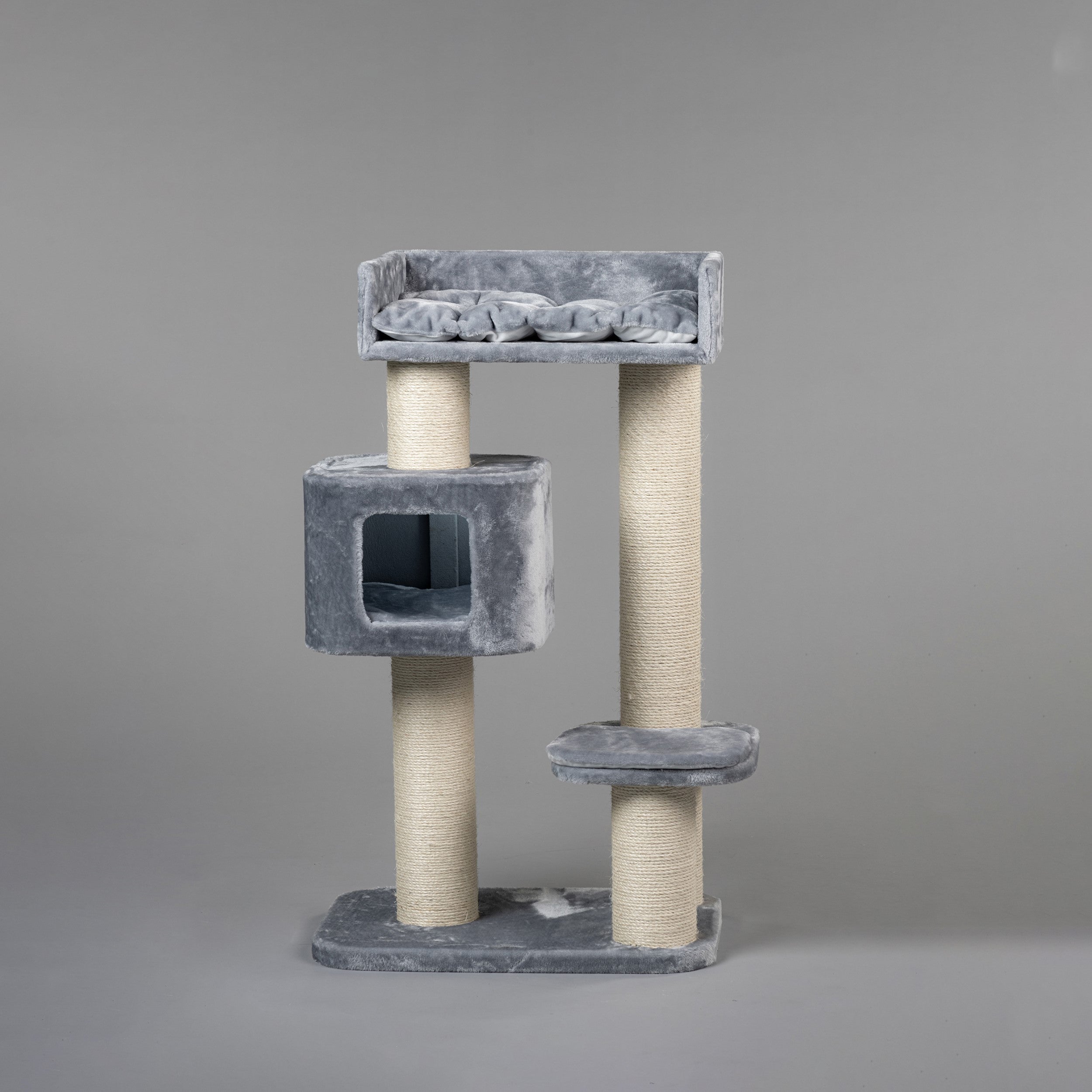 Cat Tree for large cats Big Cat Palace (Light Grey) - CatTreeKing USA