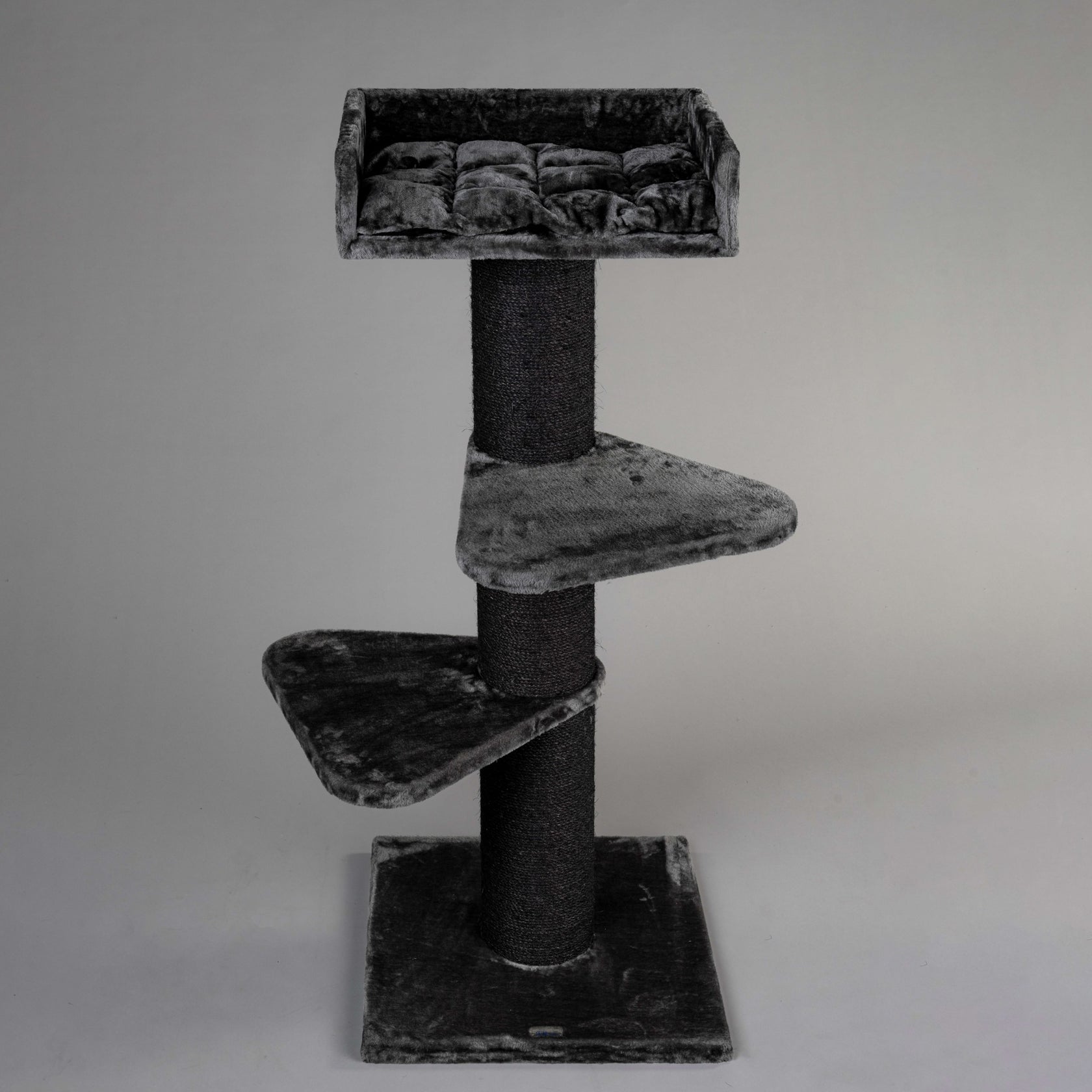 Cat Tree for large cats Royal Suite (Blackline Dark Grey) - CatTreeKing USA