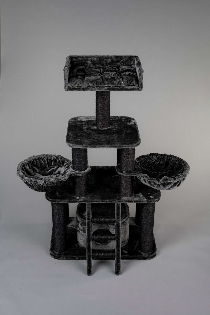 Cat Tree for large cats Tiger (Blackline Dark Grey) - CatTreeKing USA ...