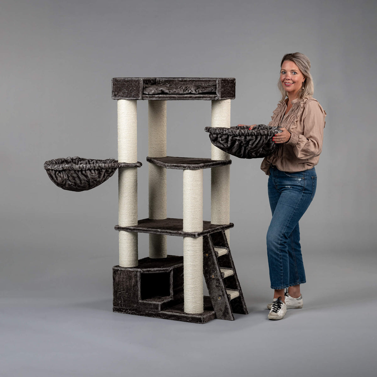 Cat Tree for large cats Corner Cat XXL (Taupe) - CatTreeKing USA – Cat ...