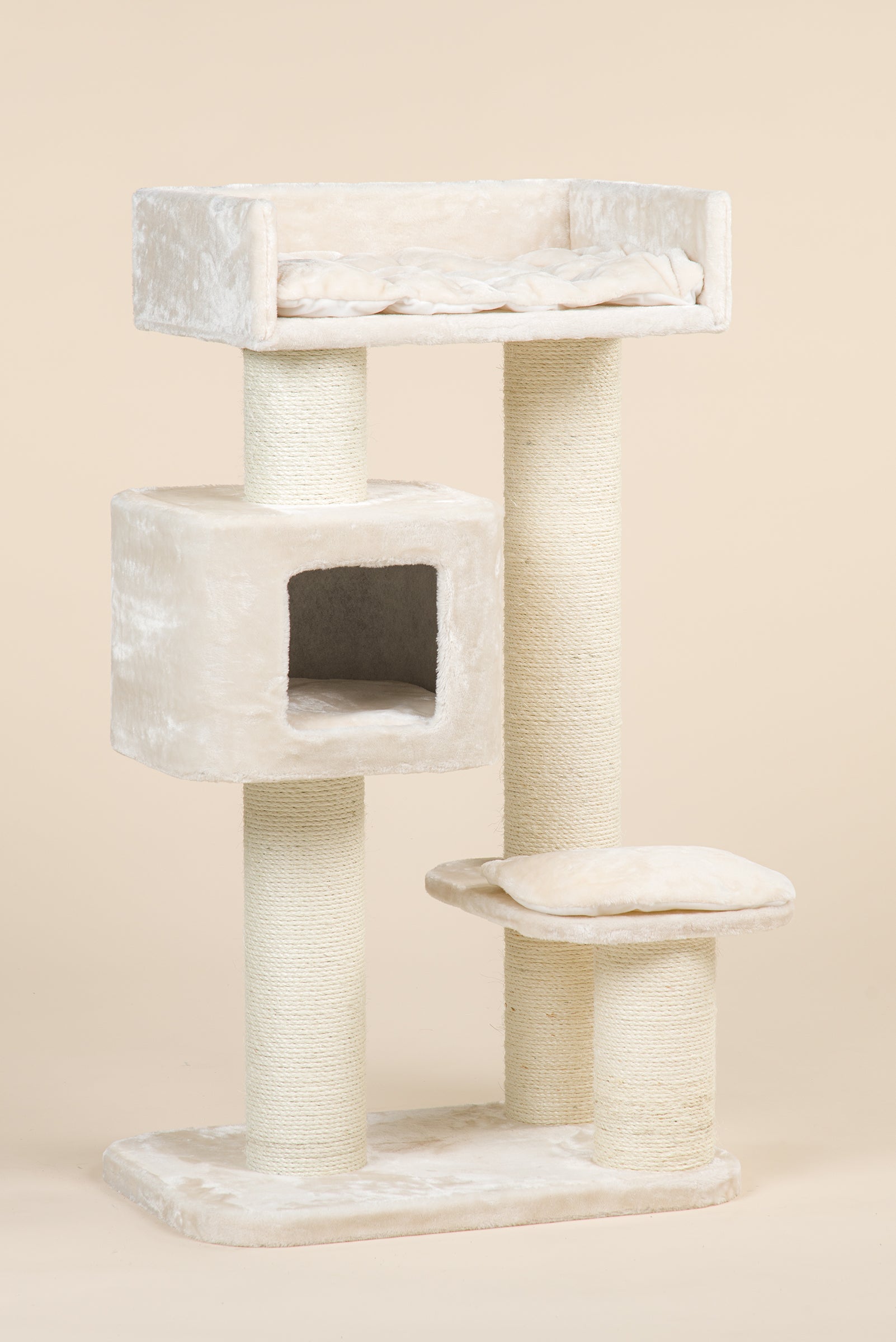 Cat Tree for large cats Big Cat Palace (Beige) - CatTreeKing USA